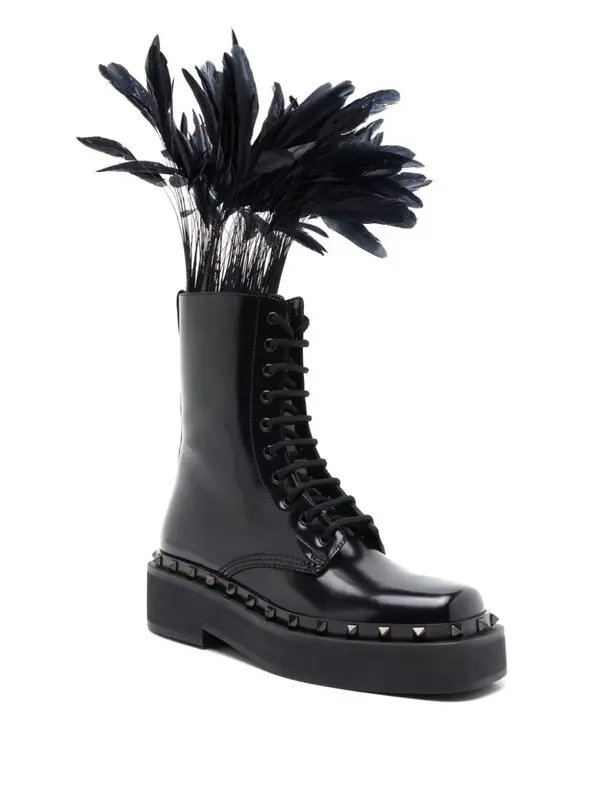 Valentino Garavani 50mm Rockstud Combat Boots