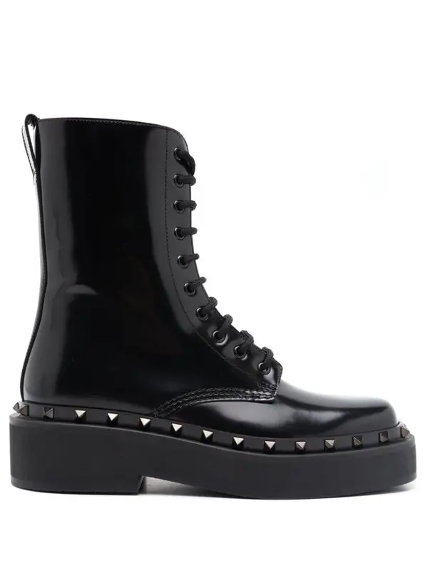 Valentino Garavani 50mm Rockstud Combat Boots