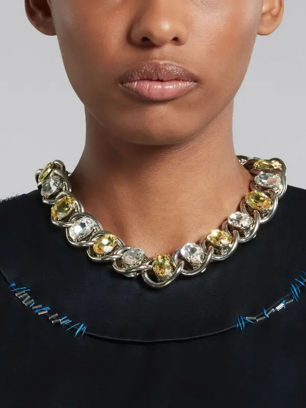 Marni Crystal-embellished Chain Necklace