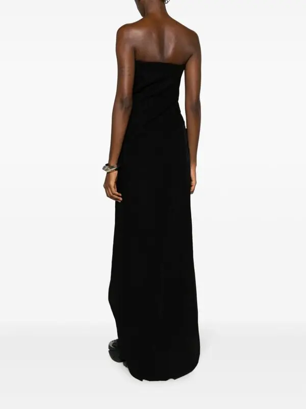 Rick Owens Strapless Virgin Wool Top - Black