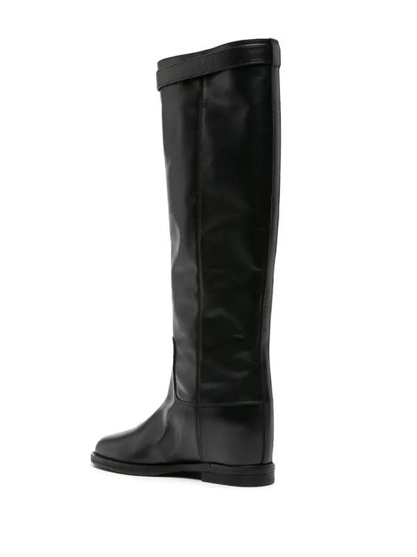 VIA ROMA 15 Lock-detail Leather Knee-high Boots
