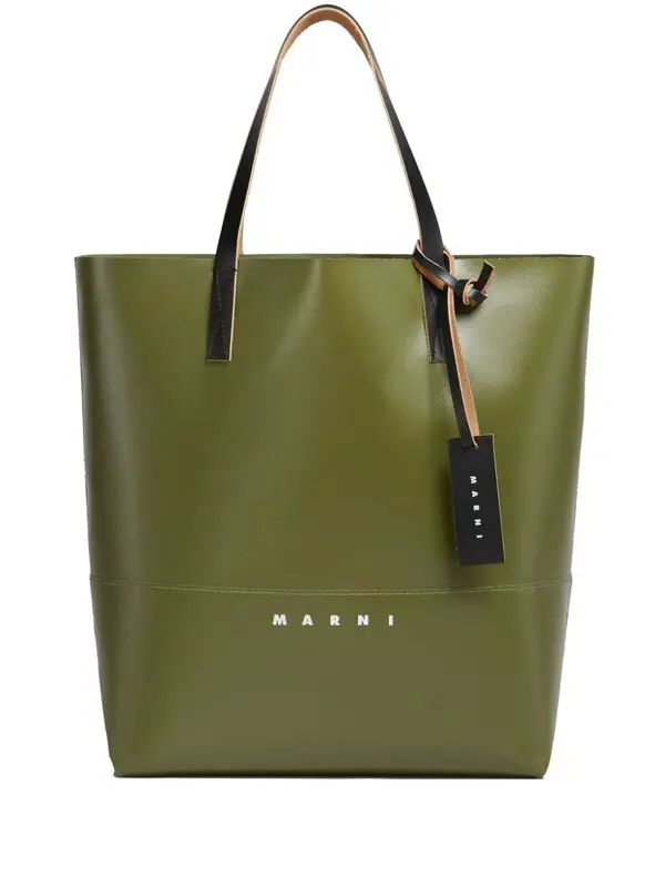 Marni Logo-print Tote Bag - Green
