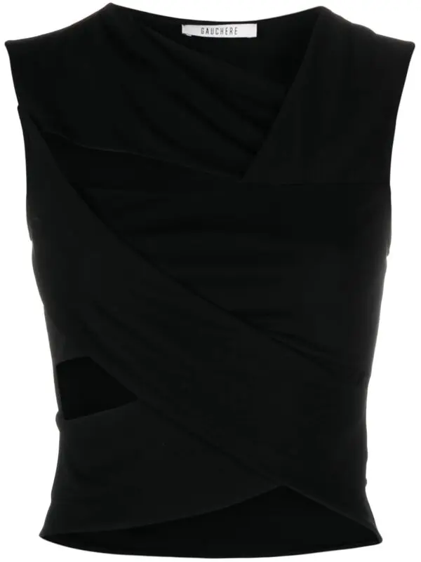 Gauchère Asymmetric Cutout Crop Top