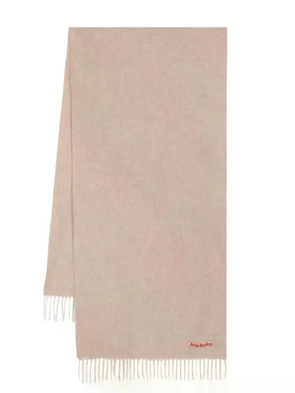 Acne Studios Fringed Wool Scarf - Neutrals