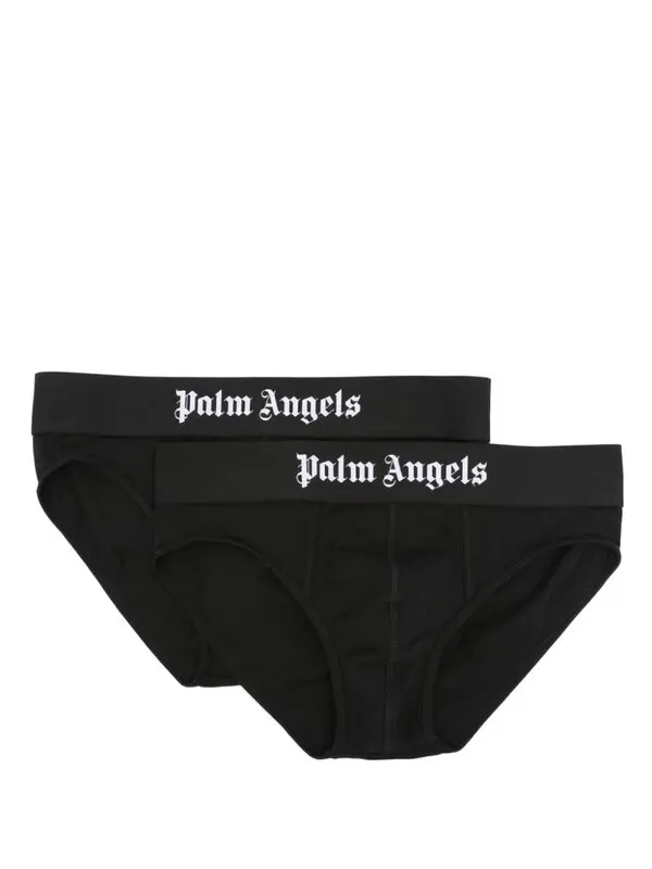 Palm Angels Logo-print Briefs - Black