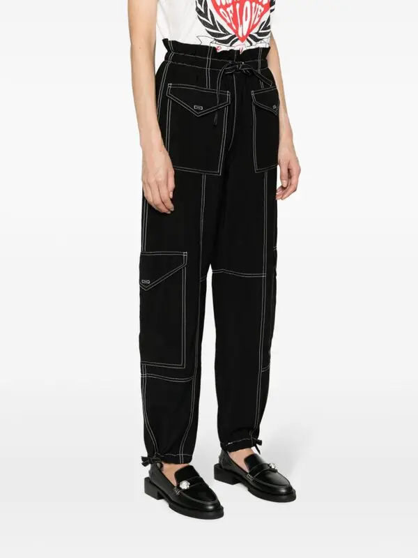 GANNI Paperbag-waist Cargo Trousers
