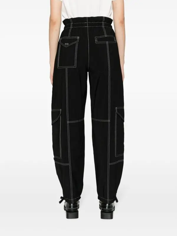 GANNI Paperbag-waist Cargo Trousers