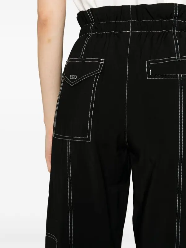 GANNI Paperbag-waist Cargo Trousers