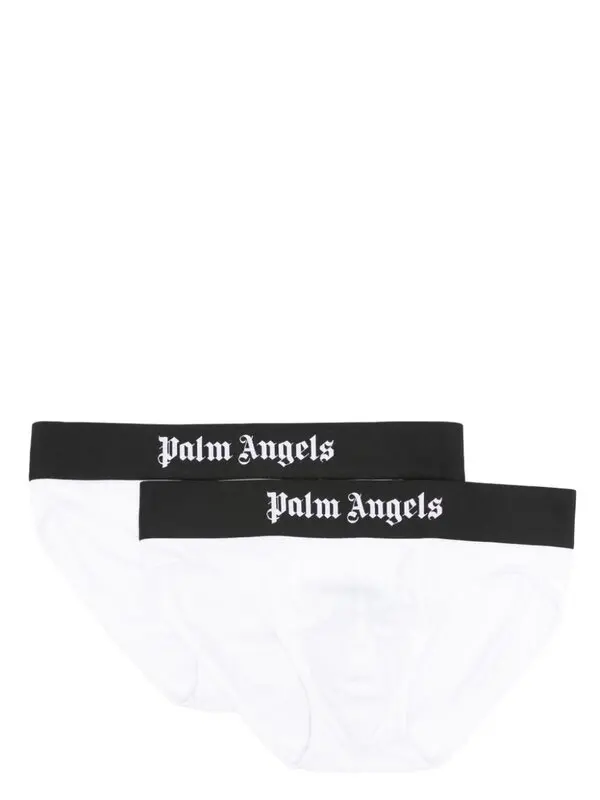Palm Angels Logo-print Briefs - White
