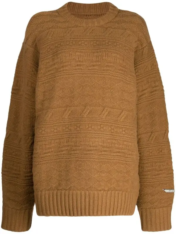 ADER ERROR Crew-neck Cable-knit Jumper