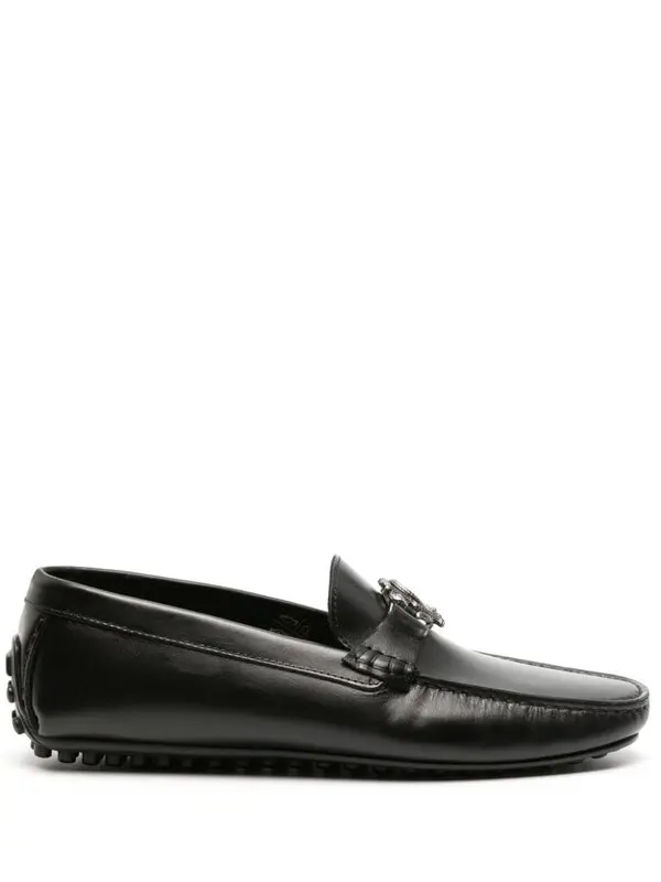 Roberto Cavalli Mirror Snake Leather Loafers