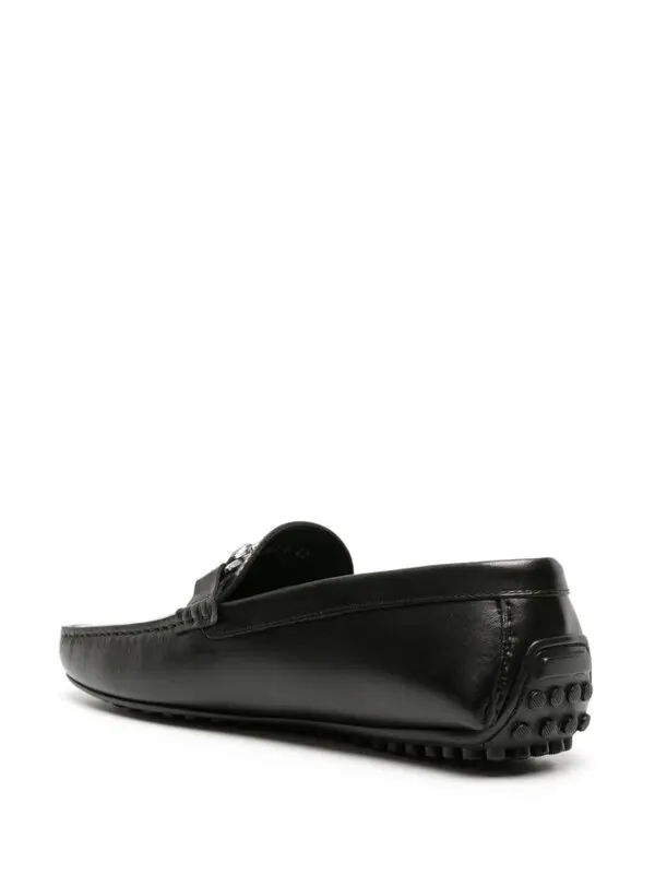 Roberto Cavalli Mirror Snake Leather Loafers