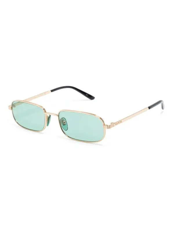 Gucci Logo-engraved Rectangle-frame Sunglasses
