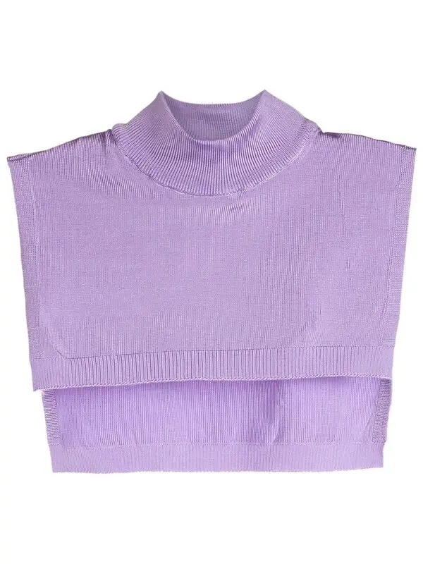 OSKLEN High-neck Knit Scarf - Purple
