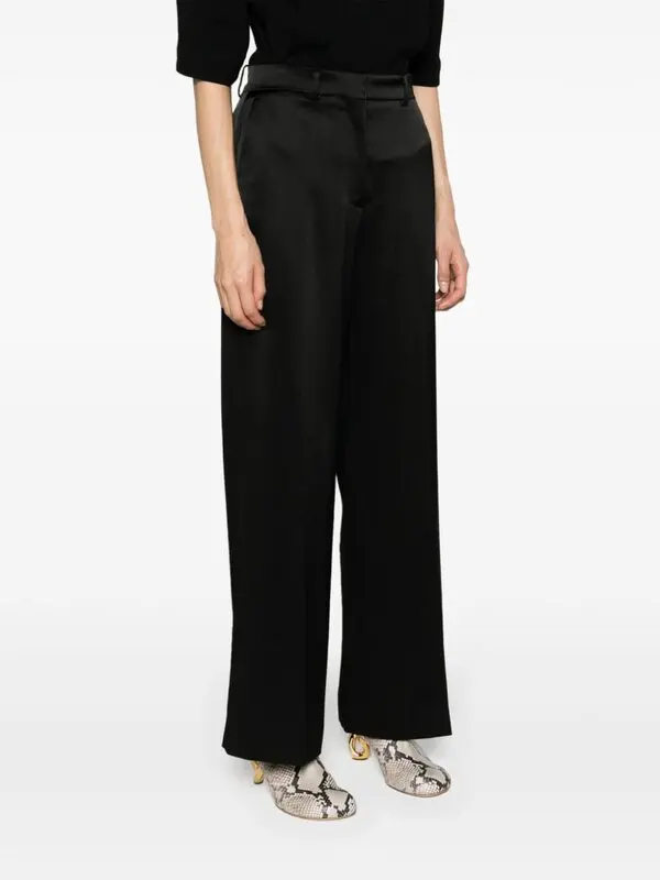 LANVIN Satin-finish Straight-leg Trousers