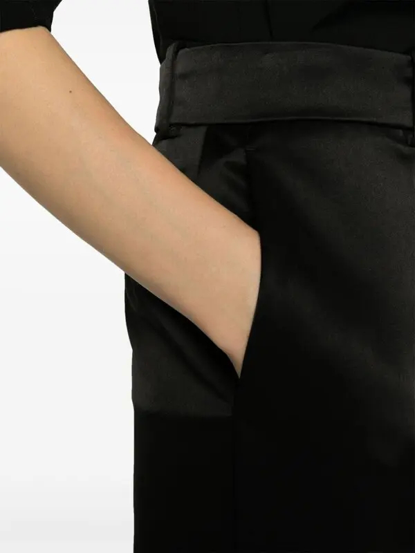 LANVIN Satin-finish Straight-leg Trousers
