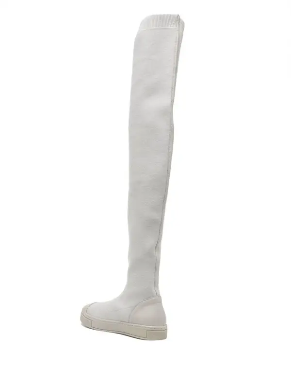 Fabiana Filippi Thigh-high Canvas Boots - Grey