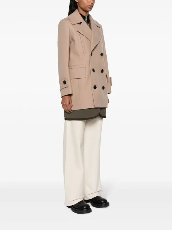 Sacai Melton Layered Wool Coat
