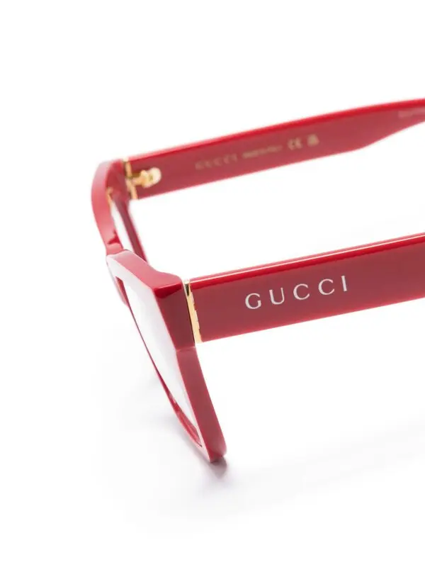 Gucci Logo-lettering Cat-eye Glasses