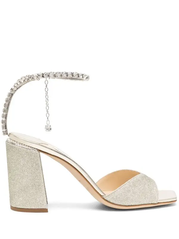 JIMMY CHOO Saeda 85mm Leather Sandals