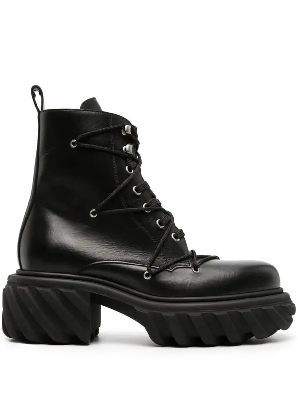 Off-White Tractor Motor Leather Boots
