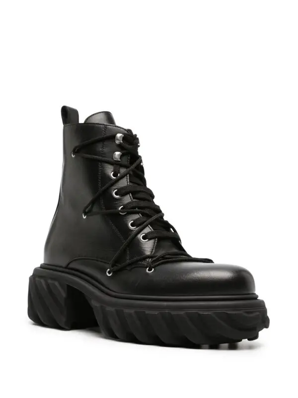 Off-White Tractor Motor Leather Boots