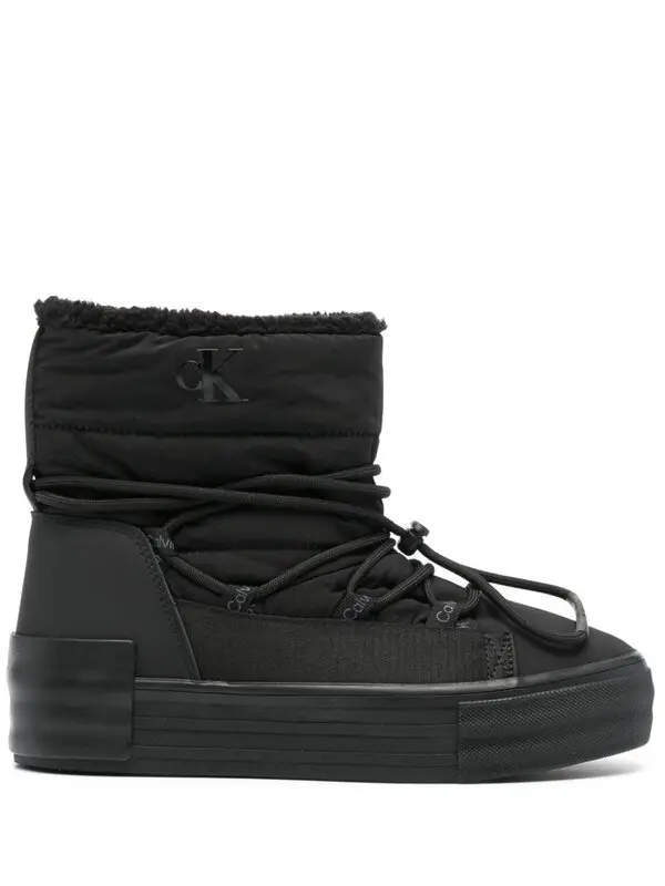 Calvin Klein Drawstring Platform Ankle Boots