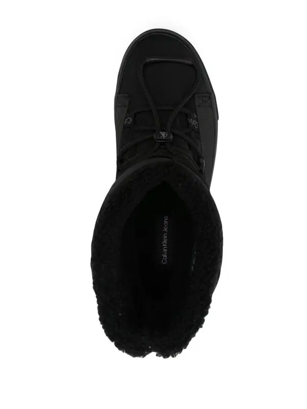Calvin Klein Drawstring Platform Ankle Boots
