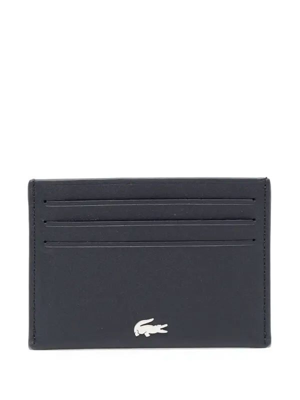 Lacoste Fitzgerald Logo-plaque Leather Cardholder - Blue