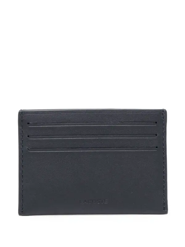 Lacoste Fitzgerald Logo-plaque Leather Cardholder - Blue