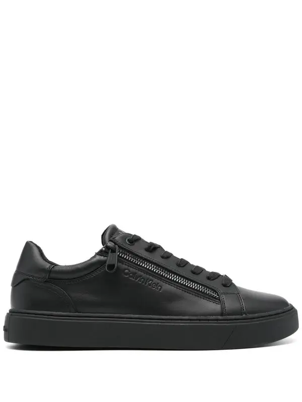 Calvin Klein Debossed Leather Sneakers
