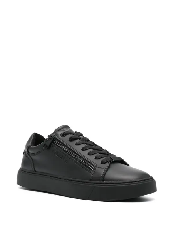 Calvin Klein Debossed Leather Sneakers