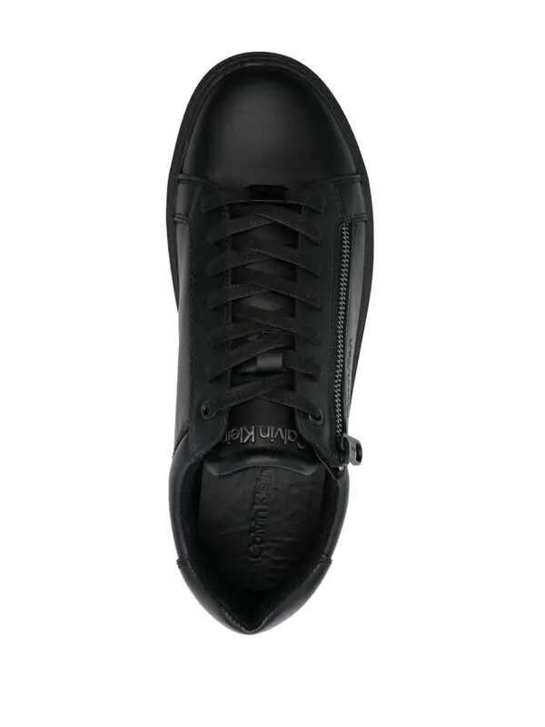Calvin Klein Debossed Leather Sneakers
