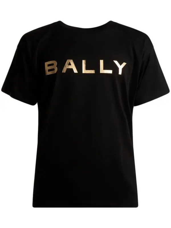 Bally Metallic-logo Cotton T-shirt - Black