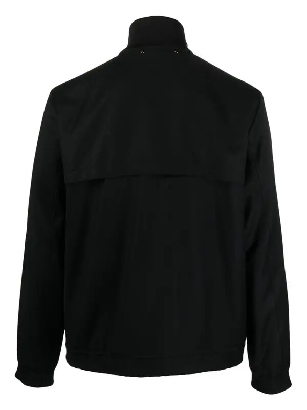 Paul Smith Ribbed-collar Jersey-texture Bomber Jacket
