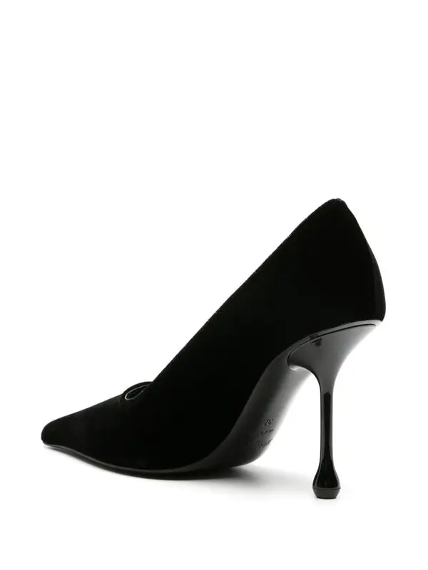 JIMMY CHOO Ixia 95 Velvet Pointed Toe Pumps - Black