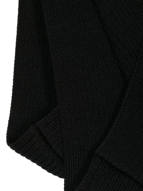 JULIUS Ribbed Circular-design Scarf