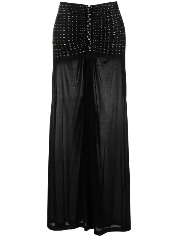 Rabanne High-waisted Studded Midi Skirt