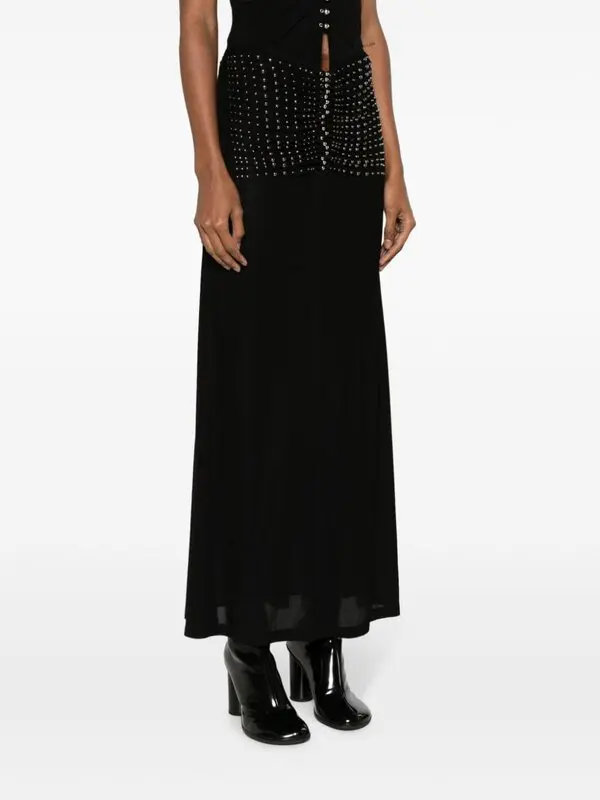 Rabanne High-waisted Studded Midi Skirt