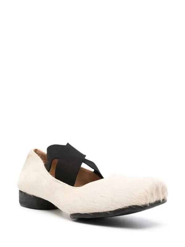 UMA WANG Square-toe Ballerina Shoes - Neutrals