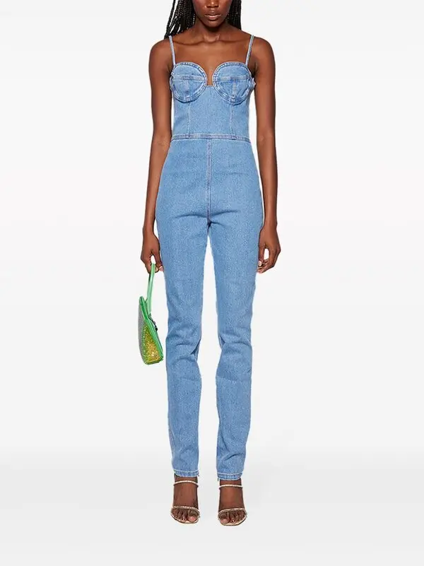 Magda Butrym Denim Bustier Jumpsuit