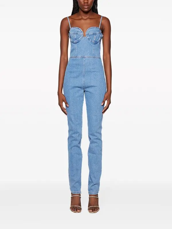 Magda Butrym Denim Bustier Jumpsuit
