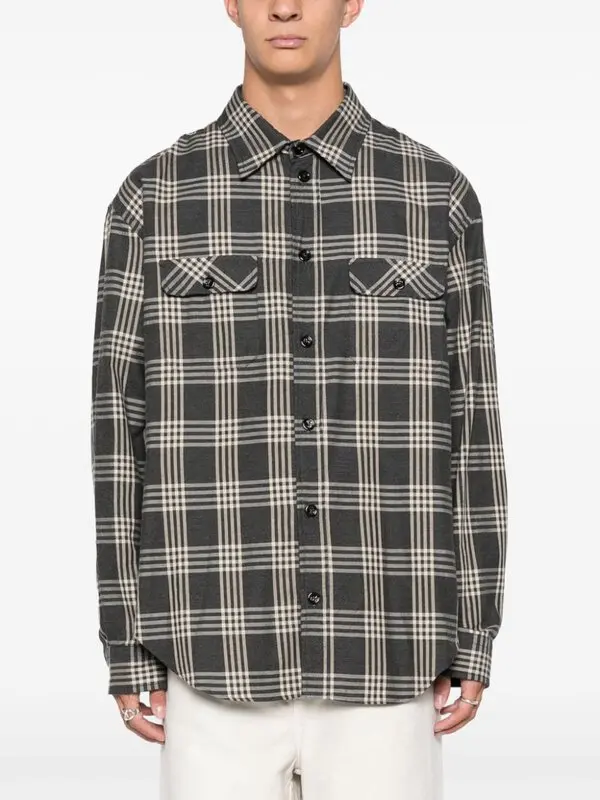 1989 STUDIO Logo-print Checked Cotton Shirt