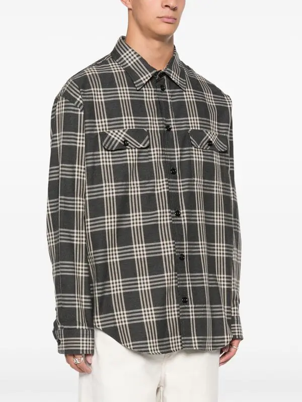 1989 STUDIO Logo-print Checked Cotton Shirt