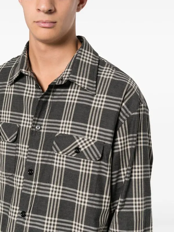 1989 STUDIO Logo-print Checked Cotton Shirt