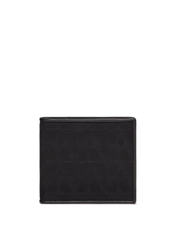 Valentino Garavani Toile Iconographe Bi-fold Wallet - Black