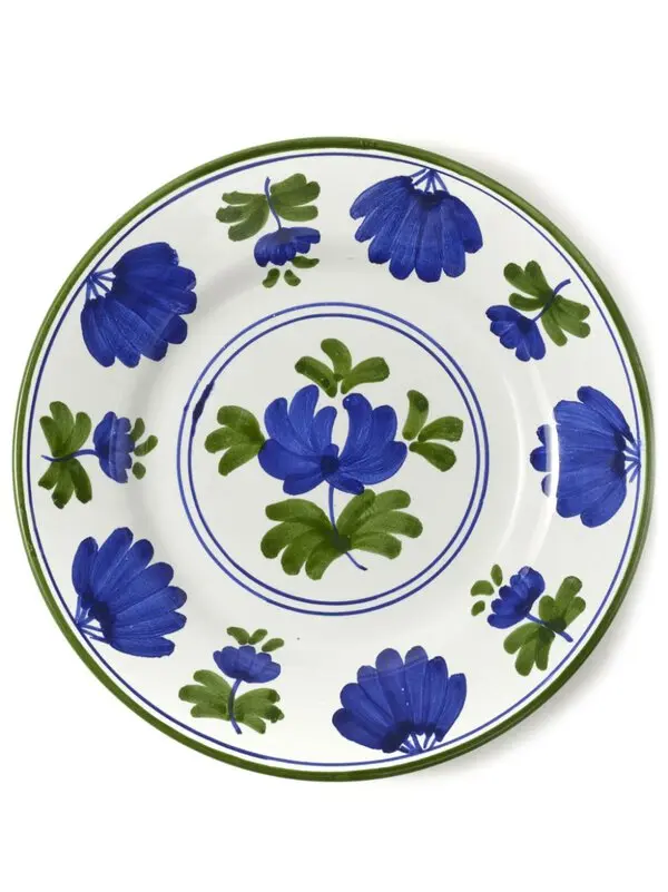 CABANA Blossom Ceramic Dessert Plate - Blue