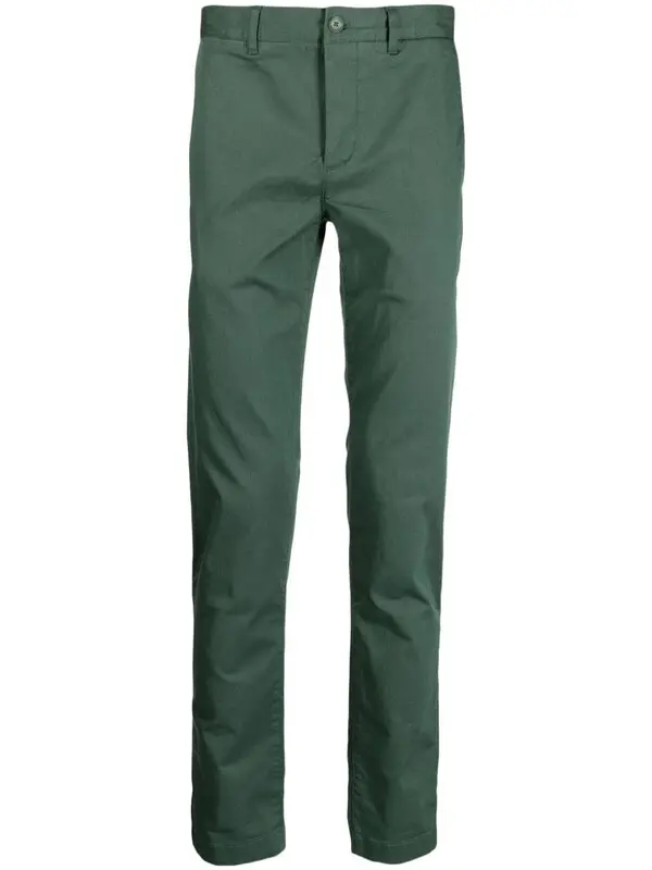 Lacoste Mid-rise Slim-cut Trousers - Green