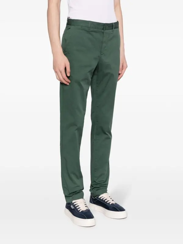 Lacoste Mid-rise Slim-cut Trousers - Green