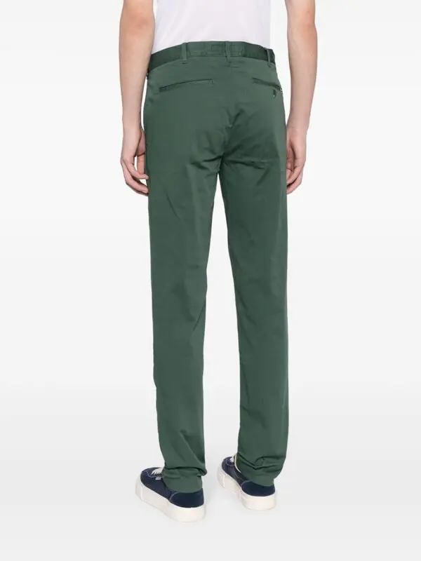 Lacoste Mid-rise Slim-cut Trousers - Green